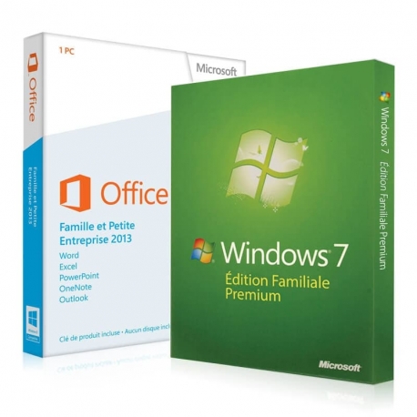 Acheter Windows 7 Familiale avec Office 2013 Familiale et entreprises