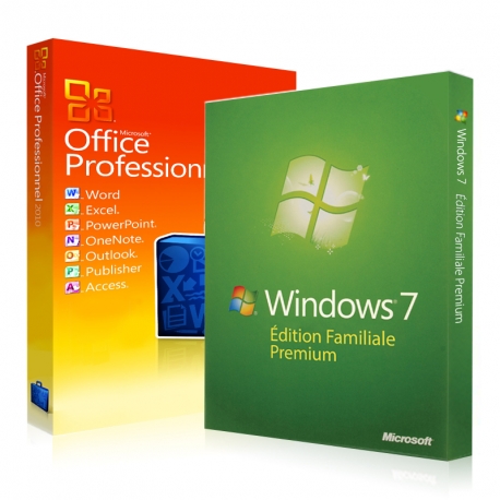 Windows 7 Familiale + Office 2010 Professionnel - ExpertLogiciel