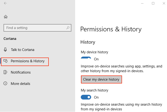 Comment effacer mon historique de recherche dans Windows 10
