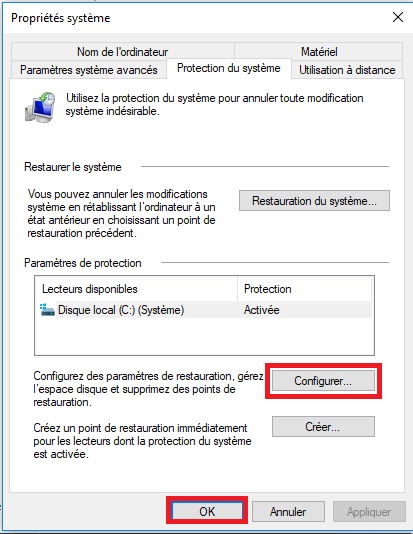 Comment créer un point de restauration Windows 10