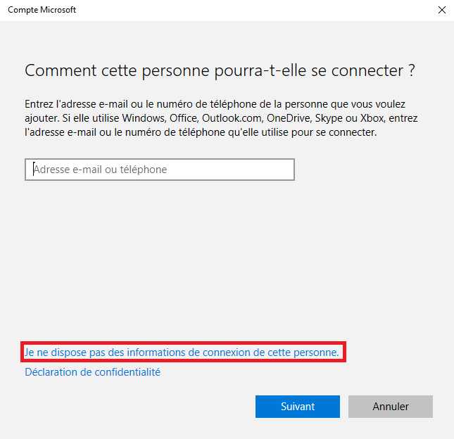 Comment ajouter un autre utilisateur sur un PC Windows 10