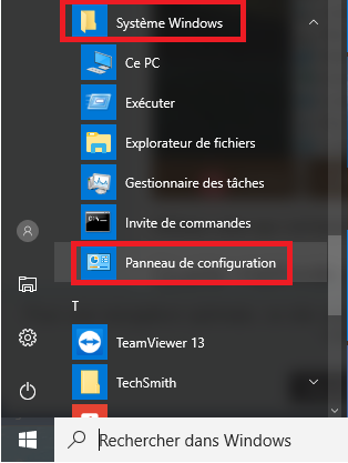 Comment ouvrir le Panneau de configuration sur Windows 10