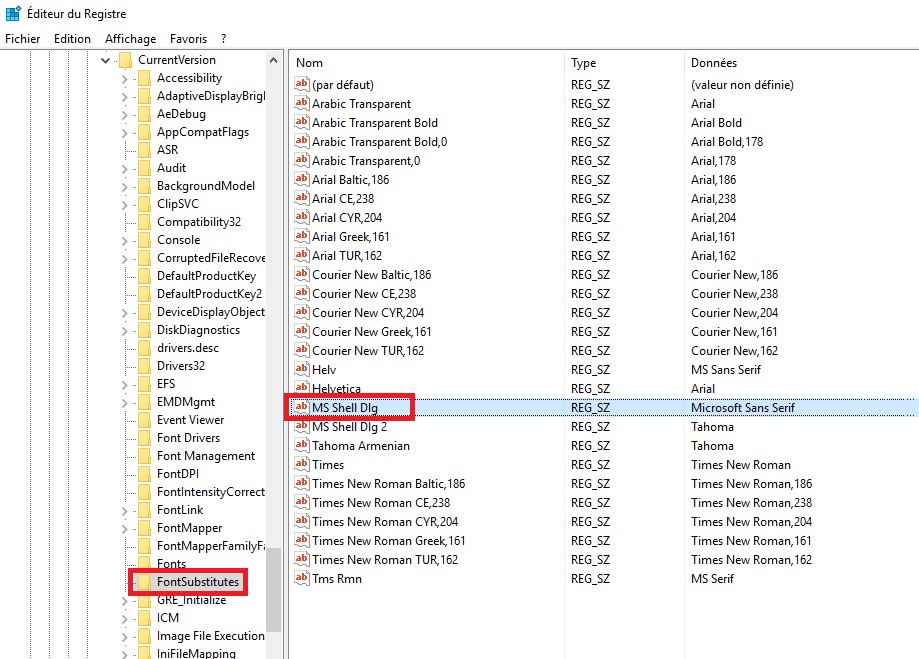 Comment modifier la police utilisée dans les boîtes de dialogue Windows 10