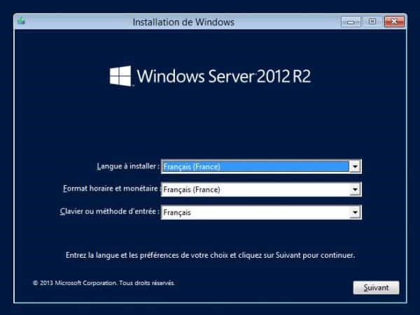 Comment installer Windows Server 2012 R2
