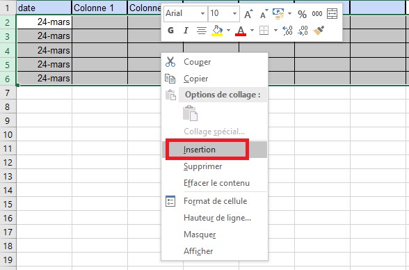 Comment Insérer Une Ligne Dans Excel – PING